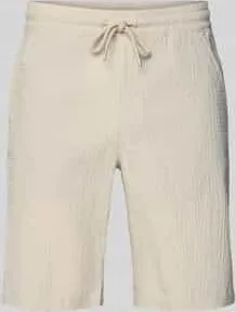 Lindbergh Shorts mit elastischem Bund und Strukturmuster