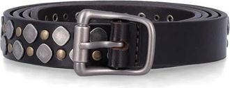 Christophe Lemaire G&uuml;rtel - Rio Studded Leather Belt With Matched Metal Buckle - Gr. 100 - in Schwarz - f&uuml;r Damen