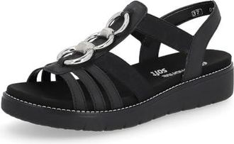 Remonte Sandales à lanières D2073 pour femme - Semelle lâche, Noir 02, 39 EU