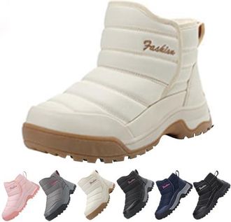 Generic Bottes de neige orthopédiques pour femme - Coupe large - Sangle à boucle antidérapante - Bottes dhiver thermiques doublées de fourrure - Pour le trava