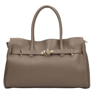Estro & Luminara Gro&szlig;e Ledertasche - - Bags - Damen - Braun - ONE SIZE