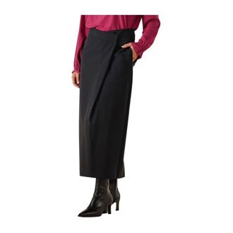 JapanTKY Seishi Maxi Rock - - Skirts - Damen - Schwarzk - XS