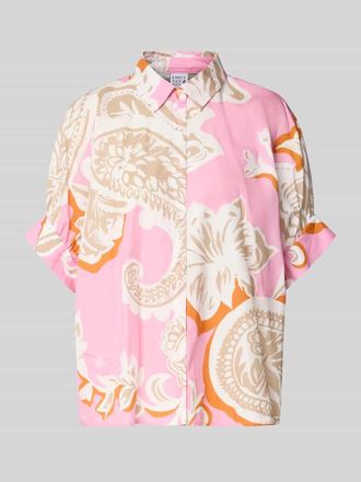 Emily van den Bergh Relaxed Fit Hemdbluse mit Allover-Paisley-Print