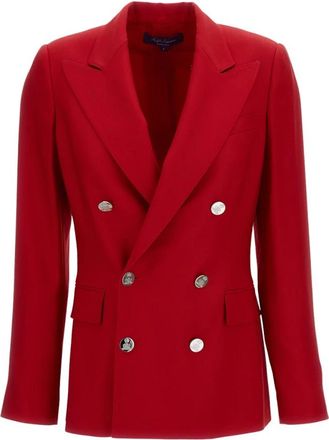 Ralph Lauren Femme, Vestes, Rouge, Taille: 38 FR Camden Double-Breasted Jacket