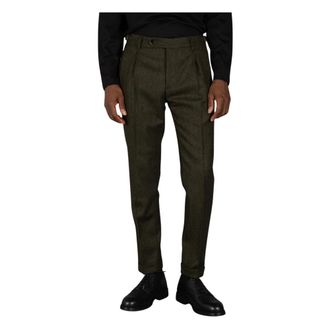 Berwick 1707 Homme, Pantalons, Vert, Taille: S Pantalon R&eacute;tro