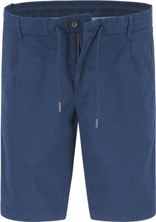 Bugatti Herren Shorts blau Baumwoll-Stretch