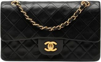 Chanel Sac bandouli&egrave;re matelass&eacute; vintage &agrave; double rabat Pre-owned - Femme - Pre-owned - Noir - Taille: ONE Size