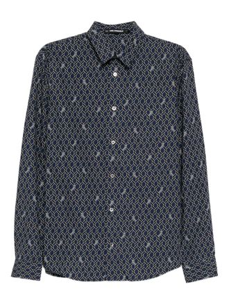 Karl Lagerfeld Aop Lslv shirt - Blau