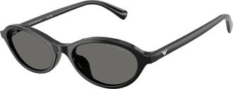 Emporio Armani Lunettes de soleil ovales Ea4281U - Femme - Accessoires - Noir - Taille: 52 MM