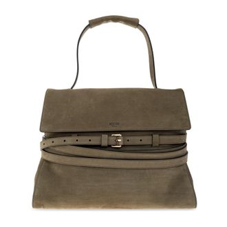 Moschino Femme, Sacs, Vert, Taille: ONE Size Sac shopper en daim