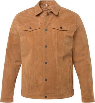John F. Gee Lederjacke Lederjacke Leder Pigsplit-Leder