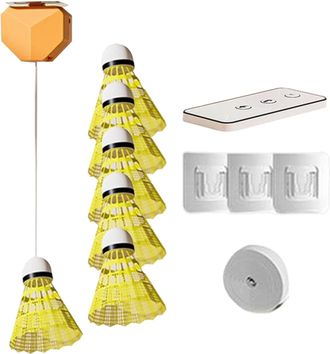 Generico Badminton-Trainingshilfe: Trainingshilfe f&uuml;r Trainer, elastisches Trainings-Set f&uuml;r M&auml;nner und Frauen, tragbares Badminton-Trainingsger&auml;t, langlebig, 