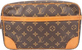 Louis Vuitton Crossbody Bags - Louis Vuitton Canvas Monogram Compiegne 28 Clutch - Gr. unisize - in Braun - für Damen