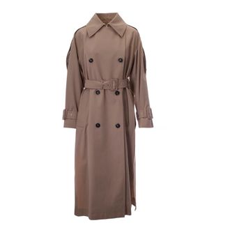 Sportmax Femme, Manteaux, Beige, Taille: 38 FR Spxgocce Trench Coat