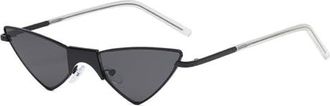 Generic Lunettes De Soleil En M&eacute;tal Tendance Triangle Hommes Et Femmes F&ecirc;te Lunettes De Soleil Dr&ocirc;les(Black)