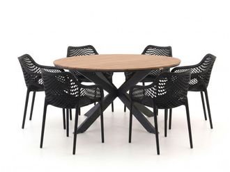 Forza Furniture Forza Ripi/Fidenza &oslash;149cm dining tuinset 7-delig stapelbaar