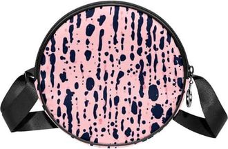 Generic Sac &agrave; bandouli&egrave;re Circle pour femme, petit sac &agrave; bandouli&egrave;re avec fermeture &eacute;clair, bretelles r&eacute;glables, sac &agrave; main rond d&eacute;contract&eacute; pour femmes et fi