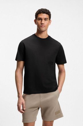 HUGO BOSS T-Shirt TS Structure 100% Cotton, Regular Fit, Rundhalsausschnitt