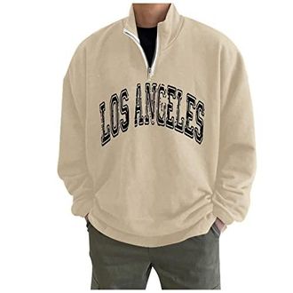 Generic Los Angeles California Sweatshirts pour homme dessin anim&eacute; graphique vintage hiver automne tenues avec motifs lettres imprim&eacute;es v&ecirc;tements amples grand