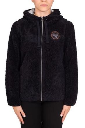 Napapijri Sweat-shirt Femme Turnage Colorblock en Sherpa, Noir, XL
