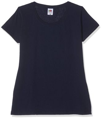 Fruit Of The Loom Damen Lady-fit Original Tee, 3 Pack T-Shirt, Blau (Deep Navy Az), 38 (Herstellergröße: X-Large) (3er Pack)