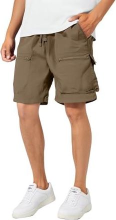 Generic Short de sport pour homme - Avec poches et cordon de serrage - Taille &eacute;lastique - Coupe ajust&eacute;e - Pour l&eacute;t&eacute; - Pour la plage, le fitness, le trekking -