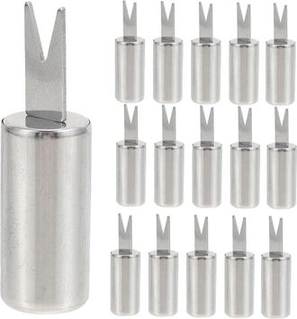 BESPORTBLE 20 Stück Teiliges Edelstahl Corn Holders Kompakte Camping Maisgabeln Multifunktionale Obstgabeln für Grill Picknick Outdoor Praktische Handliche Corn 