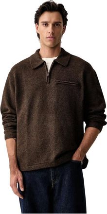 Levi's Homme, Pulls, Brun, Taille: S Pull &agrave; col rond et demi-zip