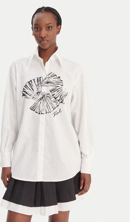 Karl Lagerfeld Hemd B1W11002 Wei&szlig; Relaxed Fit