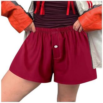 Generic Short en Jean Femme Grosse Cuisse Sport Trail Ample Sudation Orange Longue Carreaux Paillette Electrostimulation Brut Propre Trekking Pole Brod&eacute; Droit