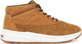 Tommy Hilfiger Schn&uuml;rschuhe Hilfiger W Nbk Sde Hybrid Boot FM0FM05609 Braun