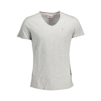 Tommy Hilfiger Homme, Tops, Gris, Taille: 2XL T-Shirt Marron en Coton