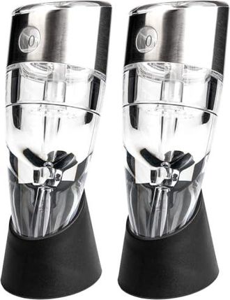 Grunwerg Aperiti Einstellbarer Weinbel&uuml;fter in einer Geschenkschatulle aus Bambus - 6 Einstellungen, AER3/BB (Packung mit 2)