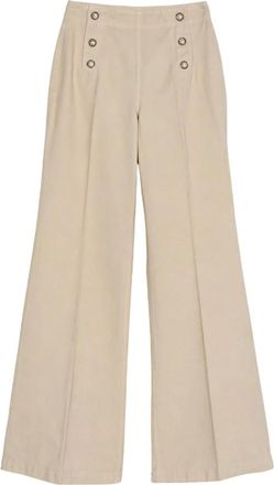Twinset Femme, Pantalons, Beige, Taille: W28 Pantalon large