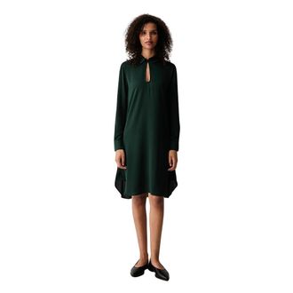 Lacoste Flie&szlig;endes Hemdblusenkleid mit Hemdkragen - - Dresses - Damen - Gr&uuml;n - M