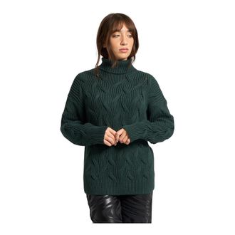 A|X Armani Exchange Gr&uuml;ner Pullover mit geflochtener Vorderseite - - Knitwear - Damen - Gr&uuml;n - S