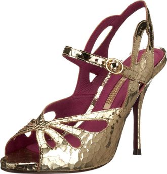 Buffalo 11899-519 soft metal craquele platina 01, Damen Sandalen/Fashion-Sandalen, gold, (platina 01), EU 36