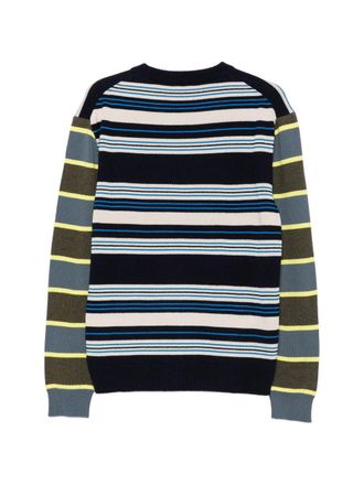 Paul Smith Striped Wool-Blend Sweater - Navy