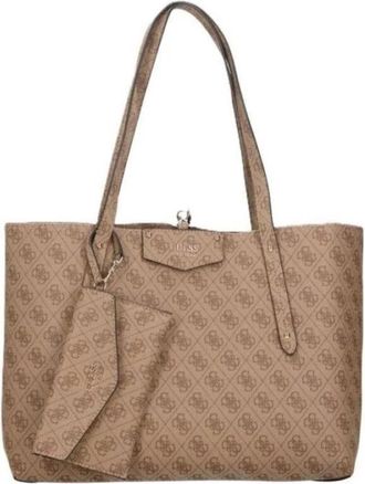 Guess Femme, Sacs, Brun, Taille: ONE Size Eco Brenton 4G Logo Tote