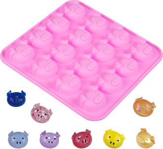 Luxshiny Schweinchen Silikonformen Schweinchen Backform Schokoladenformen Form Eisw&uuml;rfelform Schokoladenform DIY Dessert - 16 Mulden