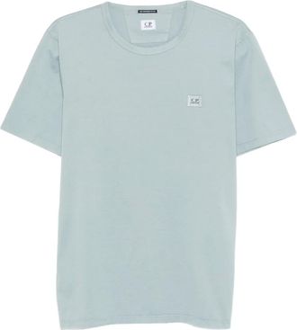 C.P. Company C.p. Company, Homme, Tops, Bleu, Taille: S Jersey Logo Patch Tee
