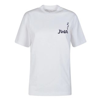 J.W.Anderson Femme, Tops, Blanc, Taille: 40 FR T-shirt dos imprimé