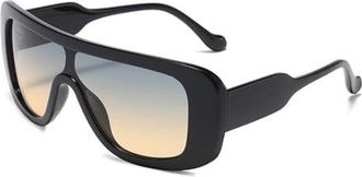 Generic Lunettes de soleil carrées à monture large for hommes et femmes, tendance, for la photographie en plein air, le sport, les fêtes(Multi-colored)