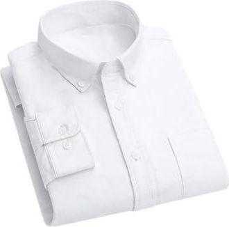 Generic Chemise d&eacute;contract&eacute;e &agrave; manches longues pour homme Oxford ray&eacute; &agrave; carreaux coupe ajust&eacute;e chemise formelle bureau, 801, XXL