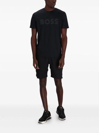 HUGO BOSS Recycled Polyester Jogger Shorts - Black