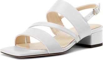 Castamere Femmes Slingback Bas Bloc Chunky Talon Heel Ouvert Carr&eacute; Bout Dress Sandales D&eacute;contract&eacute; Bureau &Eacute;t&eacute; Chaussures 3.5 CM Heels Blanc 41 EU