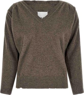 Maison Margiela Rundhalspullover - Braun