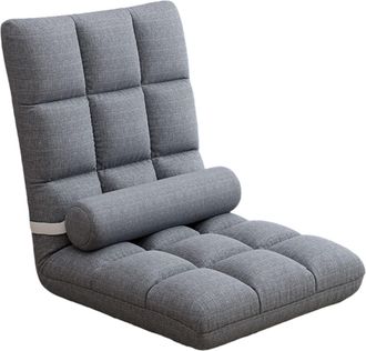 Generic Verstellbarer Bodenstuhl mit R&uuml;ckenst&uuml;tze - leichter tragbarer Loungesessel f&uuml;r Erkerfenster Gaming Lesen Meditation - best&auml;ndig gegen Verformung, beq