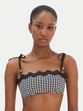 Seafolly Bikini-Oberteil Gia Check Ric Rac 31436-282 Schwarz