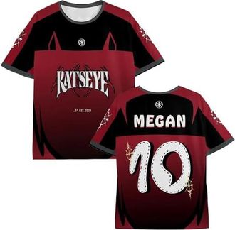 Generic Katseye Merch Jersey T-shirt col rond manches courtes Sportwear Tee Hommes Femmes Outdoor Streetwear Tops, a03, XXS